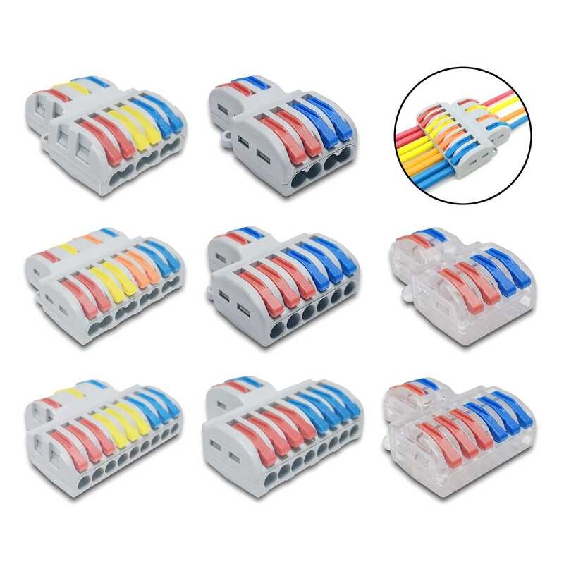 Mini Fast Wire Cable Connectors Universal Compact Conductor Spring Splicing Wiring Connector