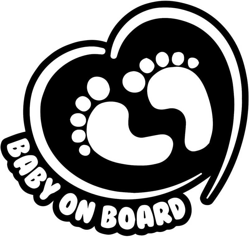 TOTOMO Baby on Board Sticker Cars Funny Cute Safety Caution Decal Sign ...