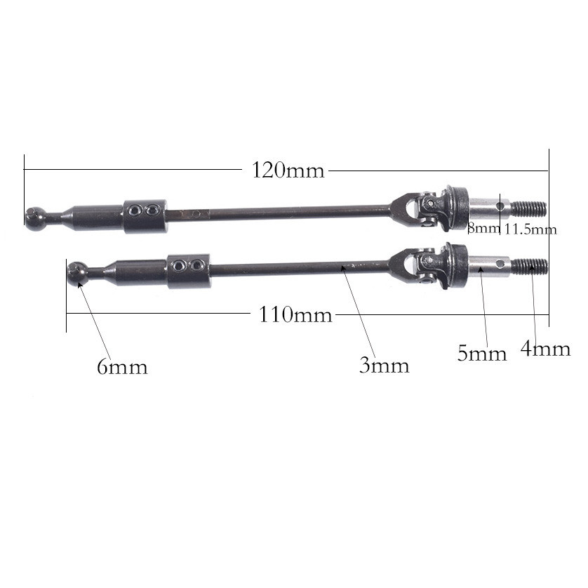 Adjustable wheel axle CVD transmission shaft For HSP 1/10 94123 94107 ...