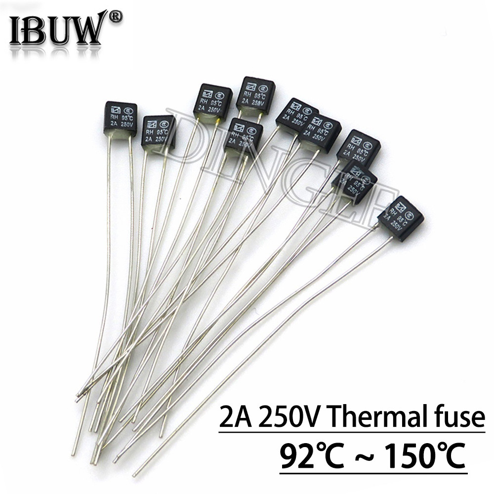 Black Square Fan Motor 2A 250V Thermal fuse LED Fues 92 95 105 110 115 ...