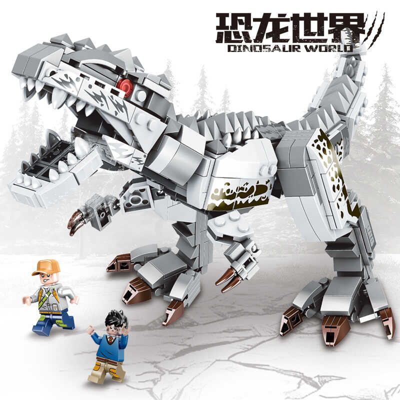 C8 Chinese Building Blocks Dinosaur Assembly Toy Model Tyrannosaurus ...