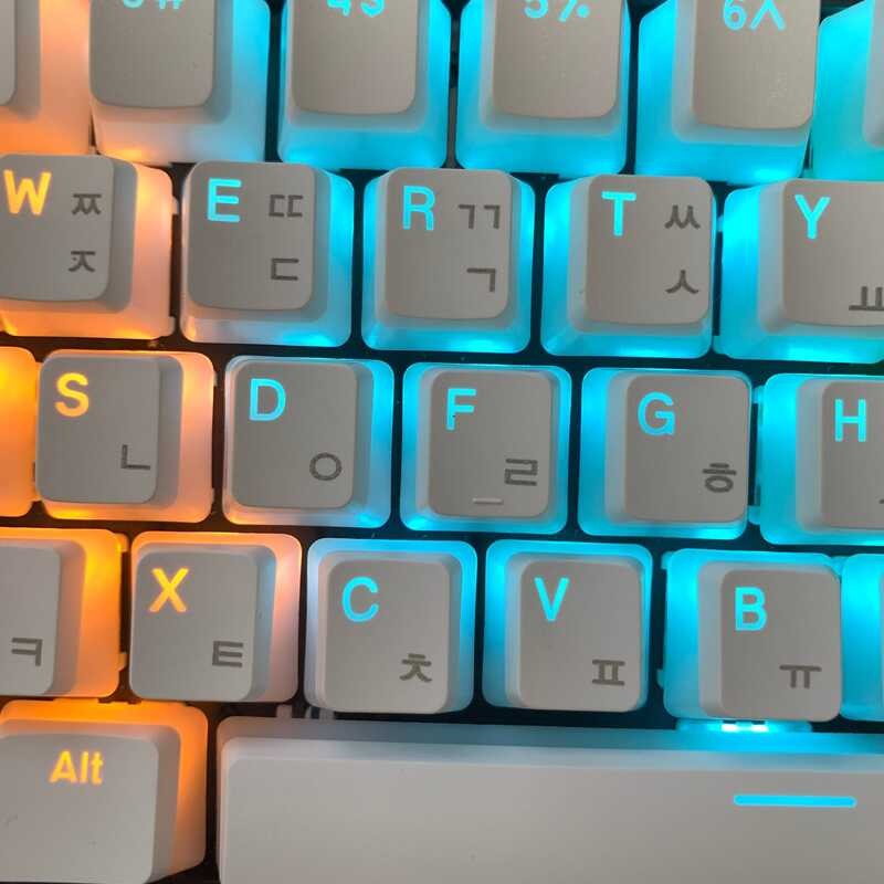 Korean Hangul Layout Keycap Pudding Keycaps Set PBT OEM Profile For ...