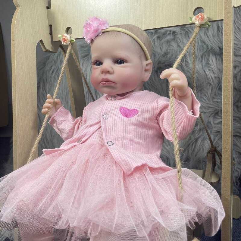Loulou 50Cm Awake Princess Girl Reborn Baby Open Blue 3D Skin Visible ...