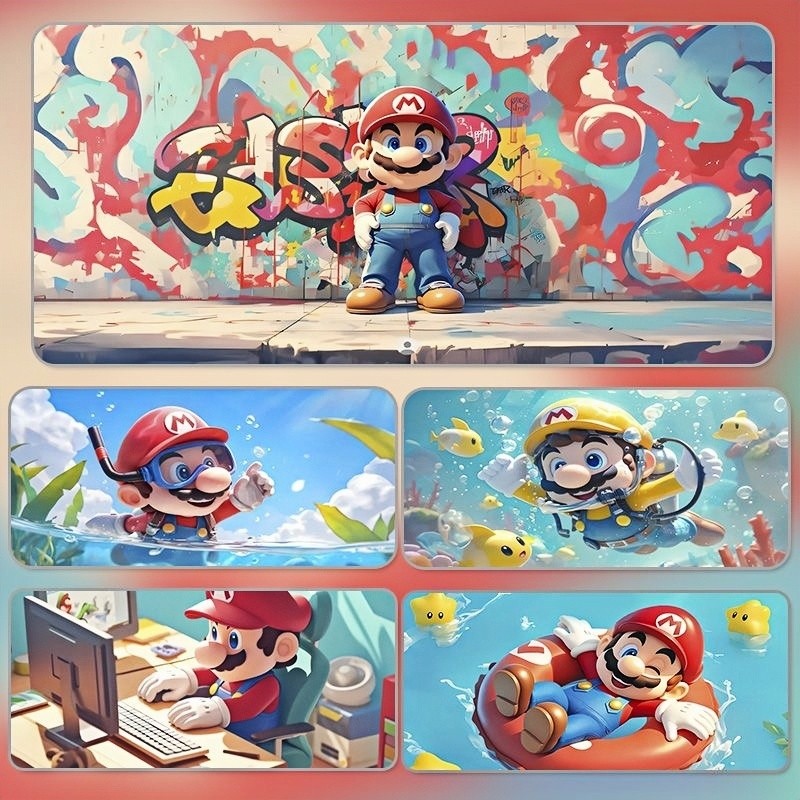 Zeus x Super Mario Washable Mouse Pad Extended Mouse Pad Large Mouse ...
