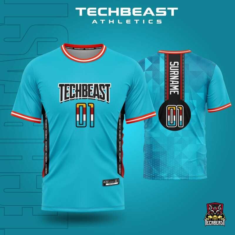 Hydroflex T-shirt Full Sublimation Jersey Techbeast ( CUSTOM NAME + NUMBER ) | Shopee Philippines