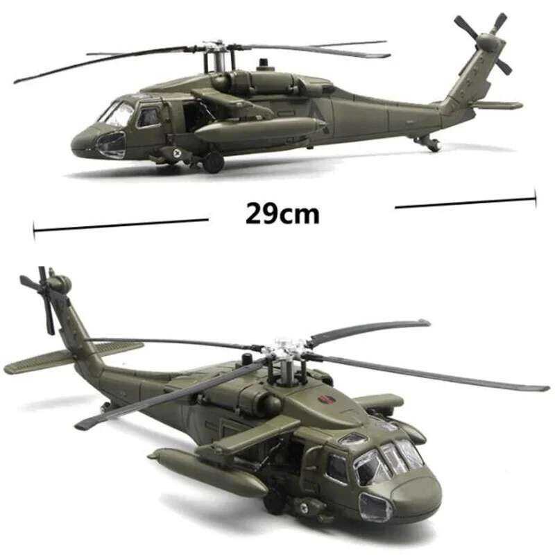 1/72 Scale Black Hawk Helicopter Millitary Model Army Fighter Aircraft ...