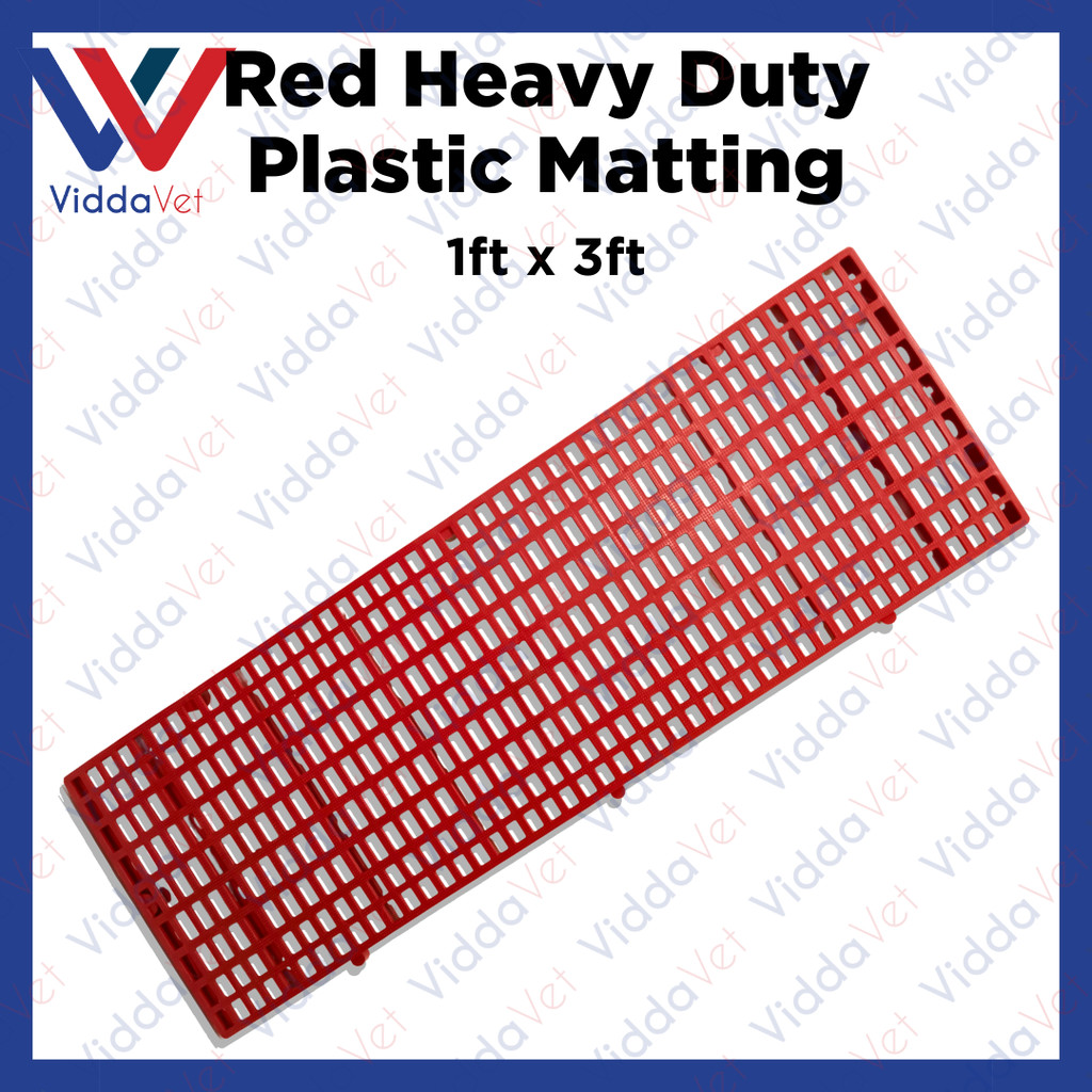 10pcs Durable 1x3 Red Animal Mattings Plastic matting for dog plastic ...