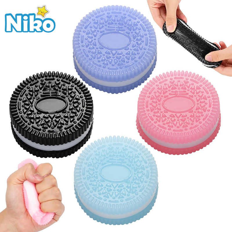 NIKO Cute Cartoon Cheese Cookies Squishy Squeeze Toy Stress Relief ...