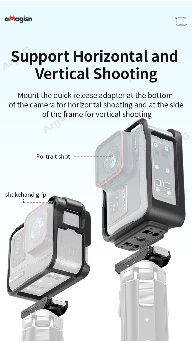 aMagisn Protective Frame Cage for Insta360 Ace Pro 2 / Ace Pro / Ace Horizontal-Vertical ...