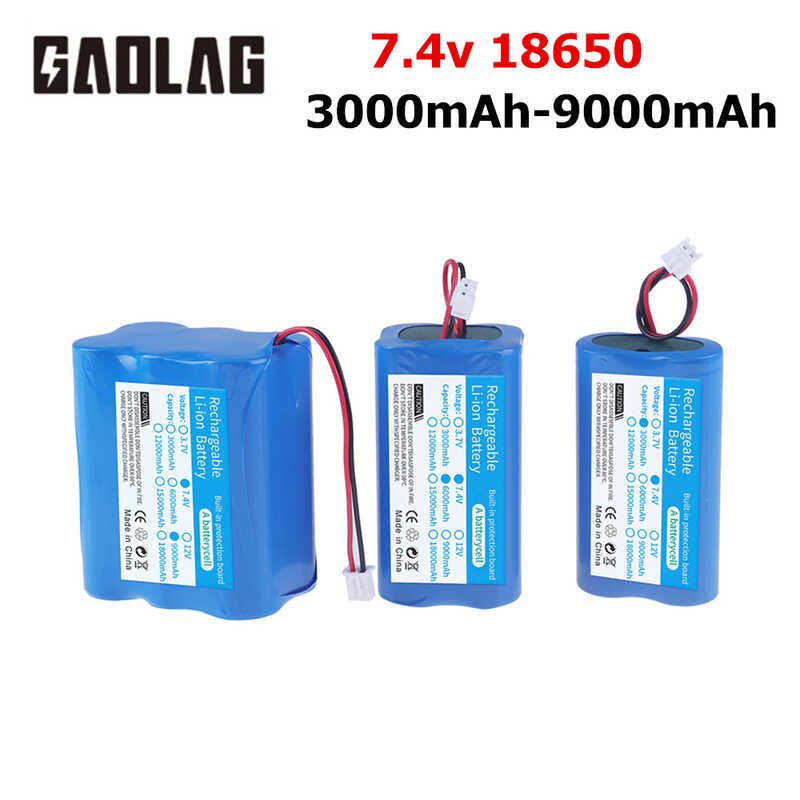 7.4V 3000mah c25 6000mAh 9000mAh rechargeable battery pack with XH2.54 ...