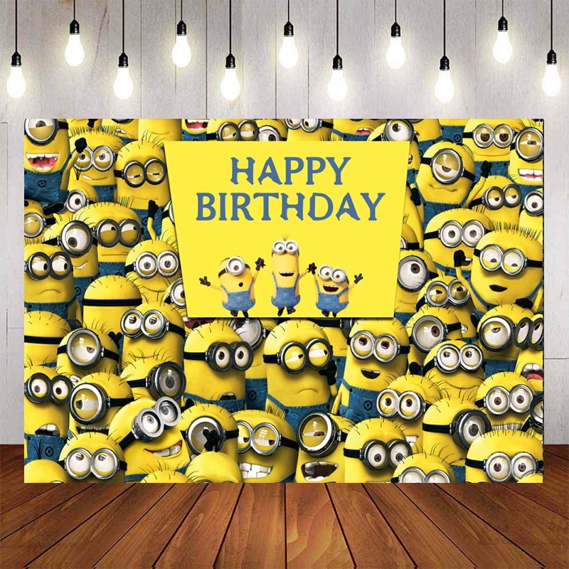 in stock Minions Backdrops Cartoon For Children Birthday Party ...