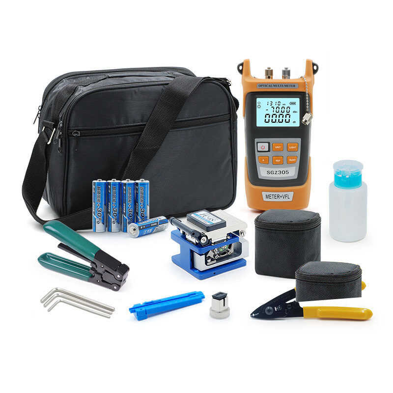 FTTH 9 Cold connection Optical Power Meter with 5mw VFL FC-6S Fiber ...