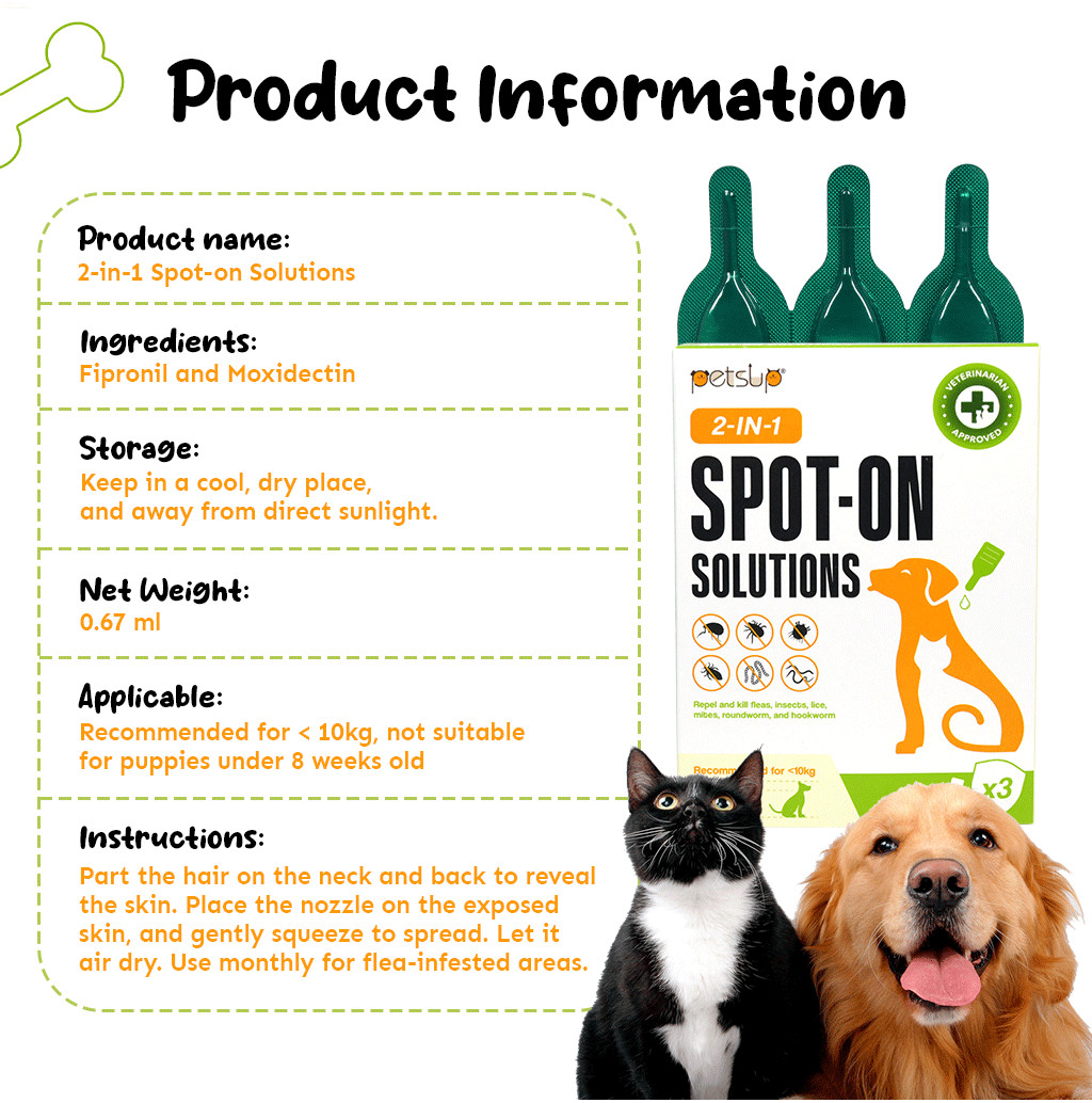 Petsup Pet Spot On Solutions Dog Cat Anti Tick and Flea Anti Garapata ...