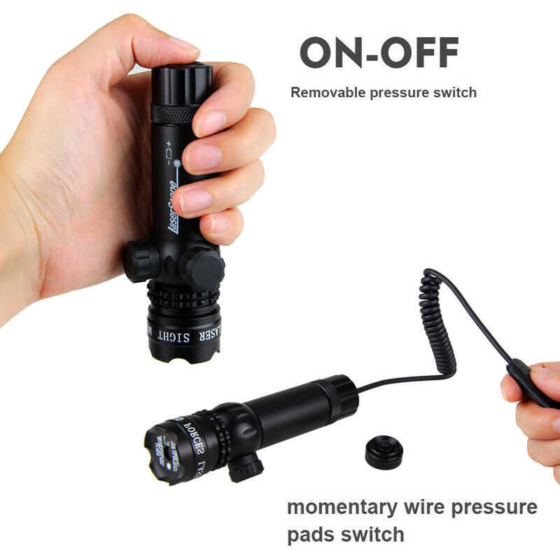 Green Tactical Dot Rail Barrel Scope Mount Remote Pressure Switch Para ...