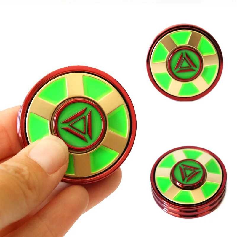 333 Luminous Round Fidget Spinner Metal Pumpkin Fingertip Gyro EDC ...