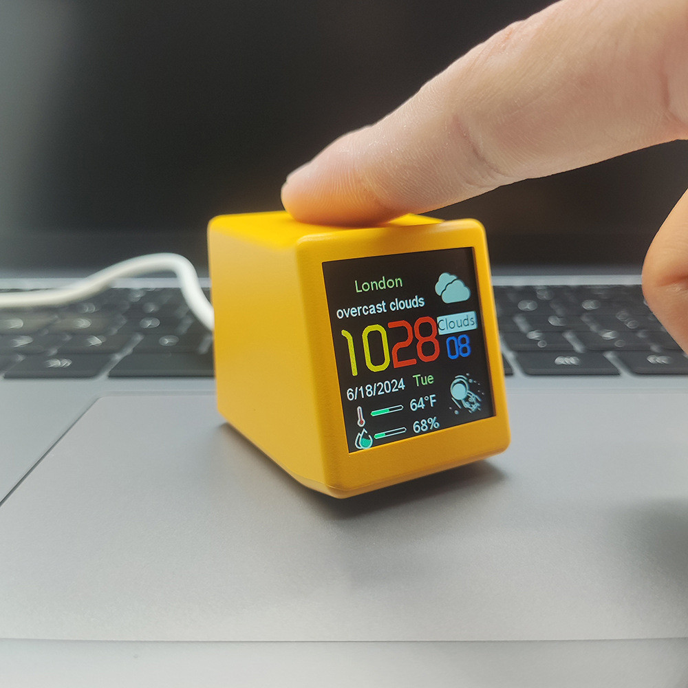 GeekMagic Smalltv Ultra Smart WiFi Weather Forecast Station Bed Clock ...