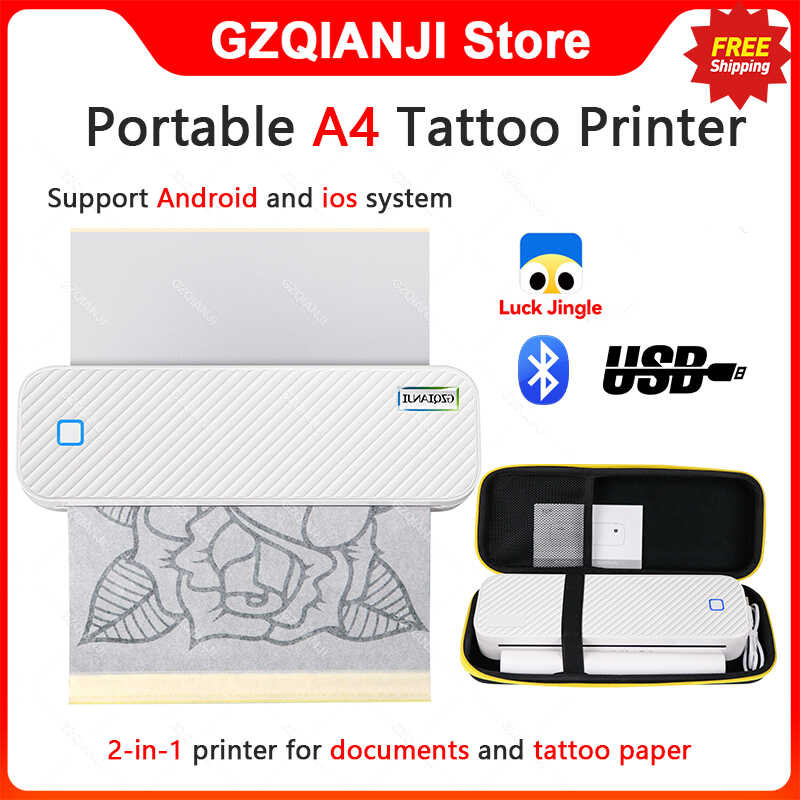 Mini A4 Thermal Tattoo Stencil Transfer Printer Hine Bluetooth ...
