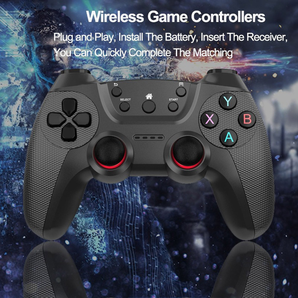 2.4G Wireless Gamepad For PS3/TV Box/ Android Phone PC Dual Joystick ...