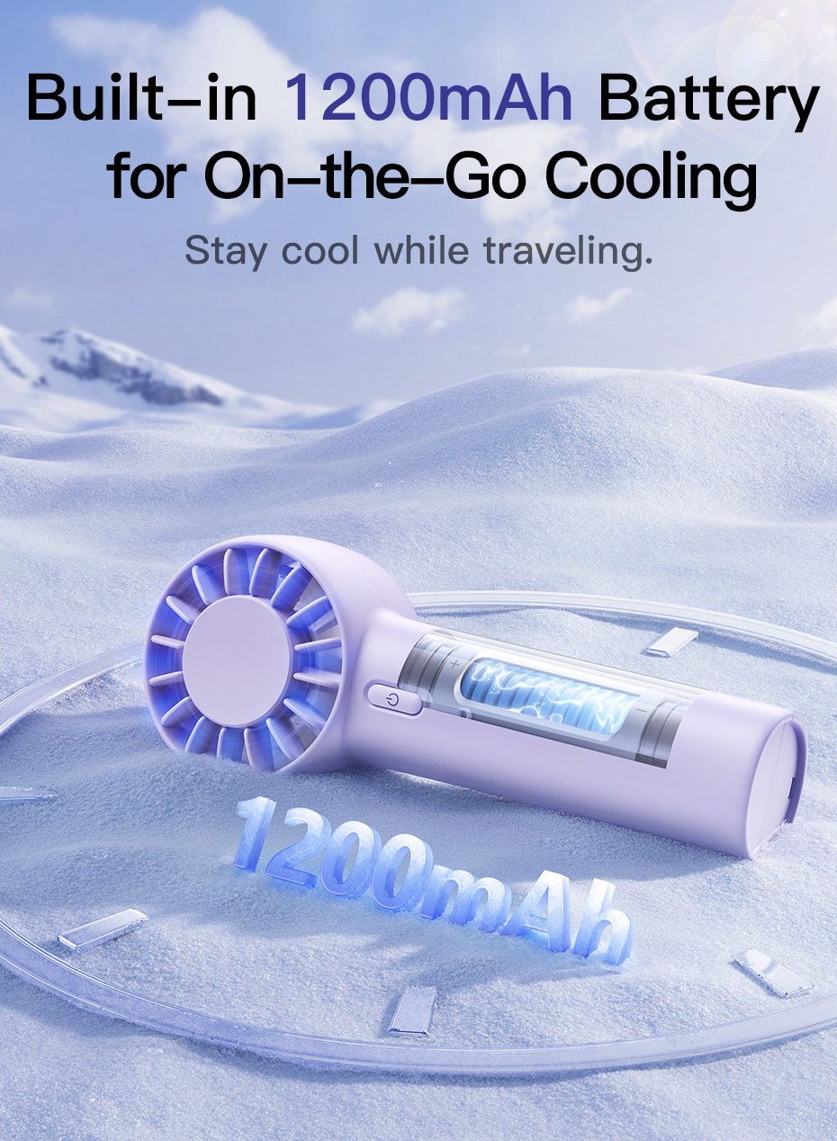 Baseus Handheld Fan DT1 Mini Fan USB Rechargeable Protable Fan 4 Hours ...