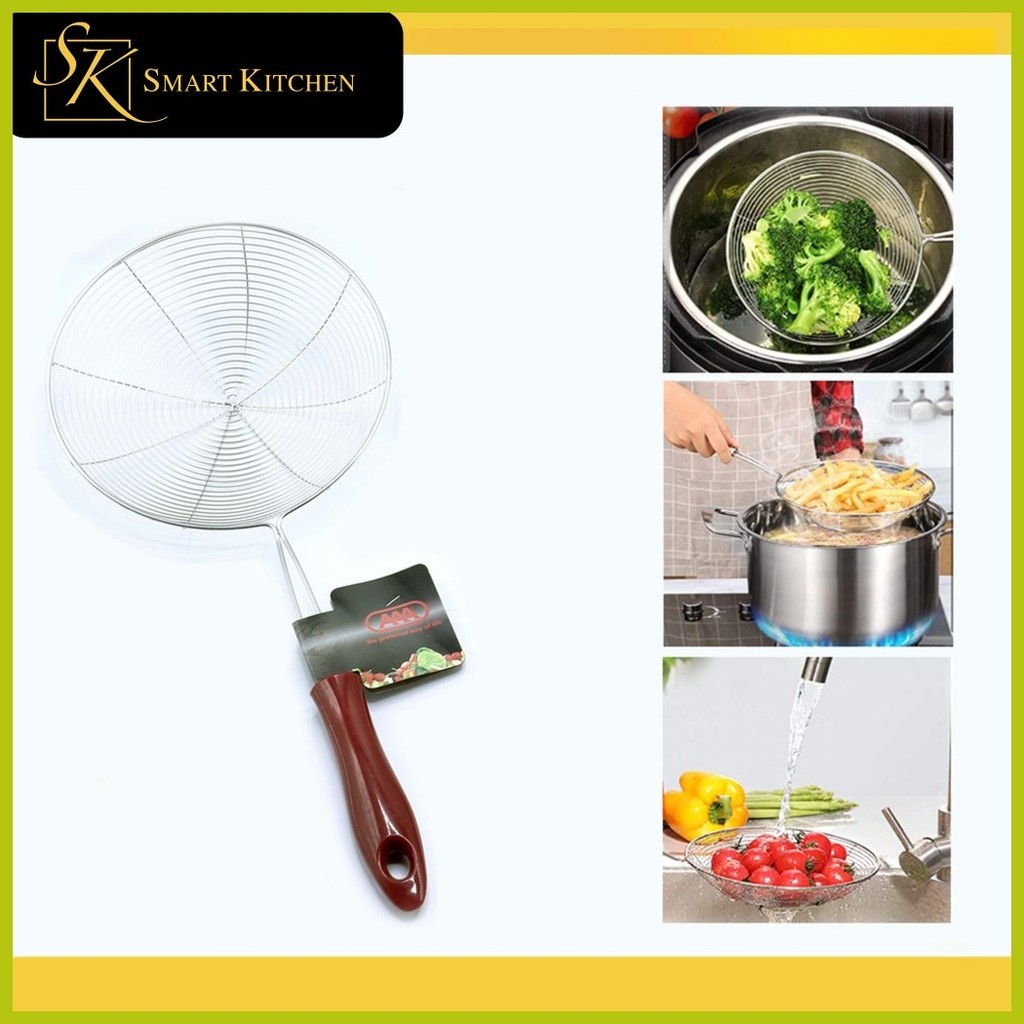 ♈ ∝ Smart Kitchen Red Handle Skimmer Cooking tools/ Baking Tools ...