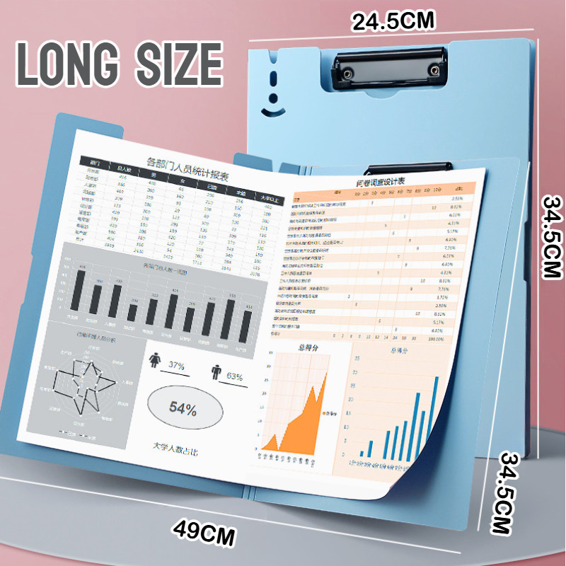 Long Size Foldable Clipboard with Cover Paper Organizers 360° Cover ...