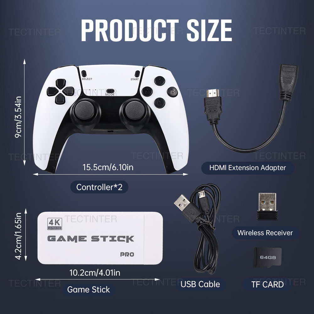 M15 4K TV Console with 64GB Storage and 20000 Retro Games, Wireless ...