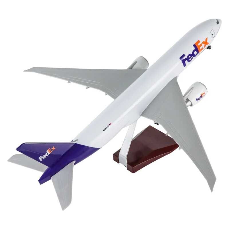 47Cm 1/157 Scale 777 B777 Aircraft Fedex Cargo Aires Model With Wheel ...