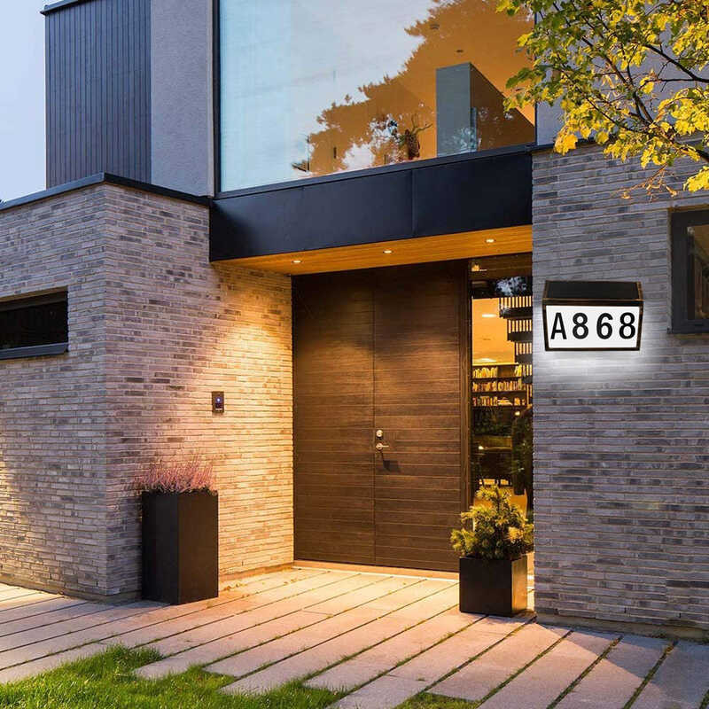ABS Solar Powered Number Plaque Waterproof Ip44 House Light Street ...