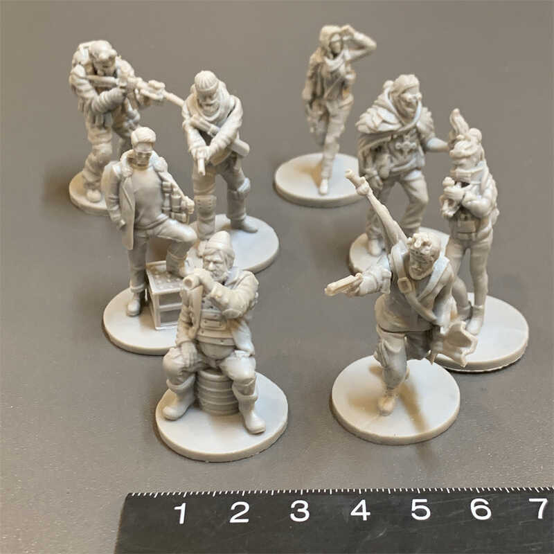 Adventurer Explorer 8Pcs Human Board Game Miniatures Zona The Secret Of ...
