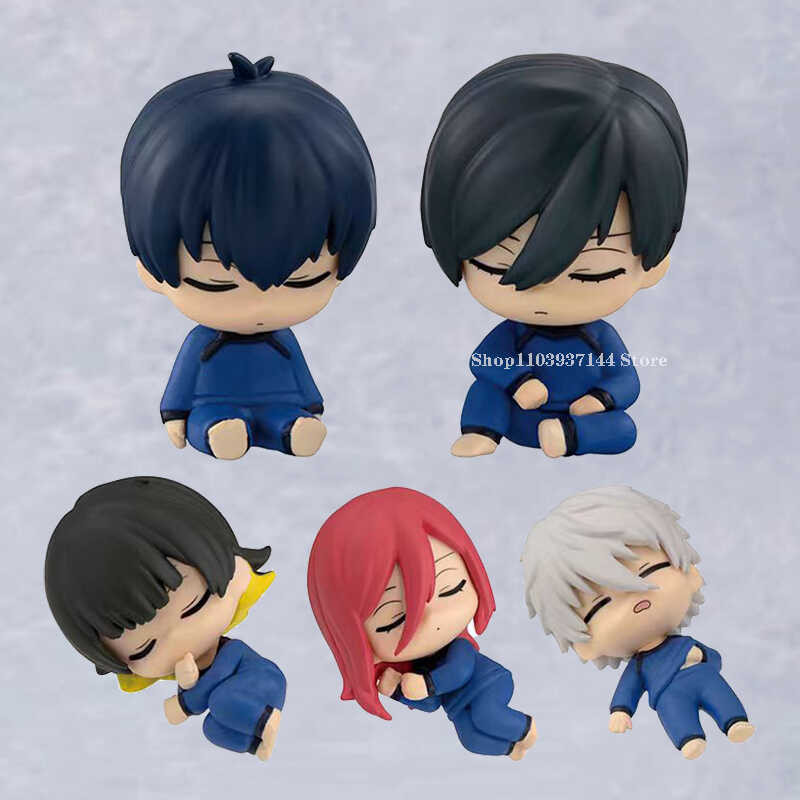 5pcs/set Anime Isagi Yoichi Blue Lock Sleeping Figures Q Chigiri Hyoma ...