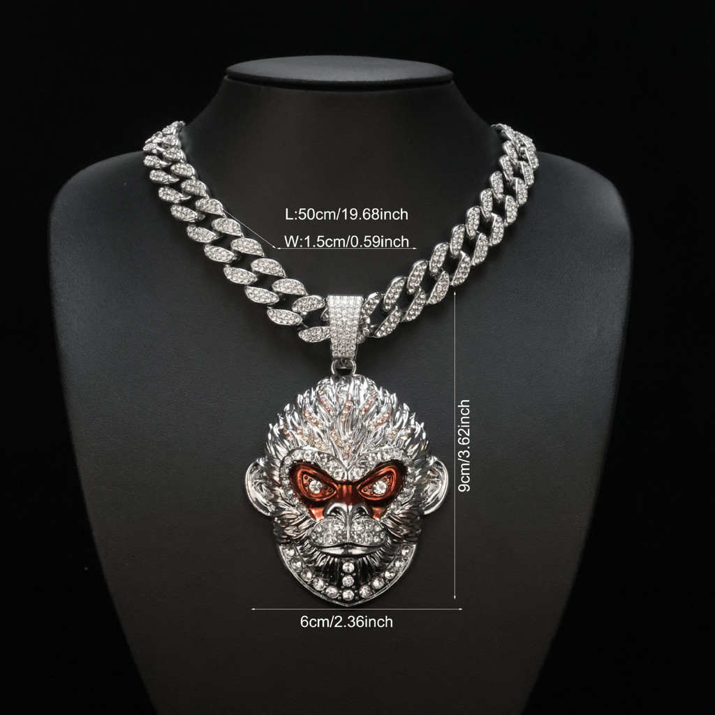 New Black Myth Goku Diamond Pendant Beat the Buddha Monkey King Cuban ...