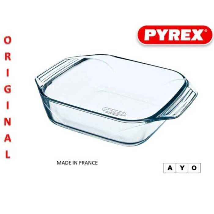 Optimum Verre-Borosilicate PYREX Square Glass Roaster 2.4L (29X23cm ...