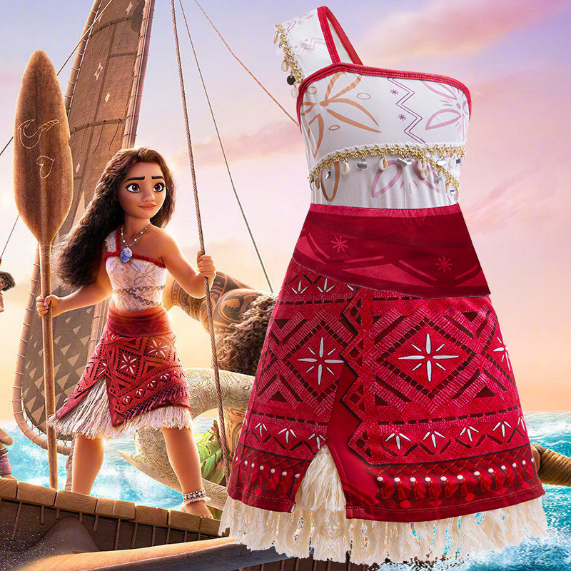 Girls New Movie Moana 2 Dress Halloween Party Adventure Costume Girl ...