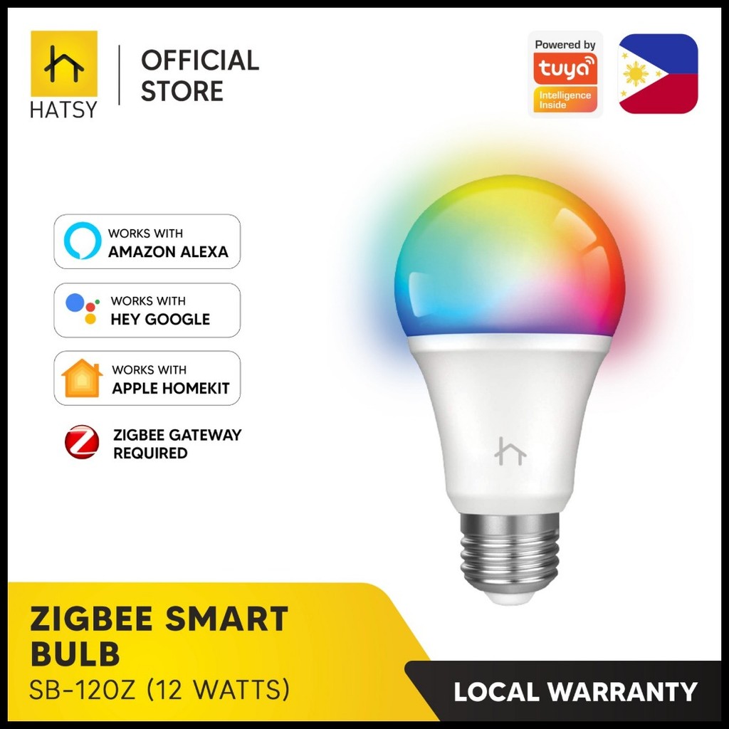 ⭐ HATSY - 12W SMART ZIGBEE BULB, RGB+TUNABLE WHITE, APP MUSIC SYNC ...