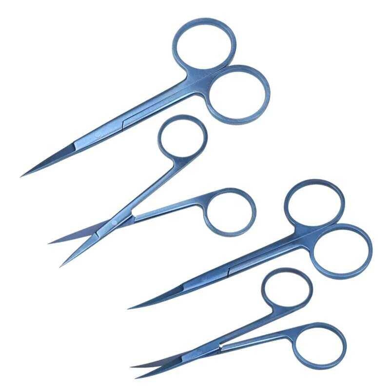 GREATLH 1Pc Ophthalmic Straight Head Scissors Titanium Alloy Eyelid ...
