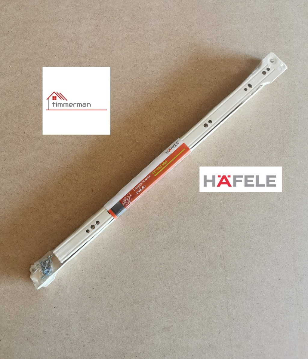 HAFELE Drawer Rails Under Caster Cream Color Size 10-20 Inches Weight ...