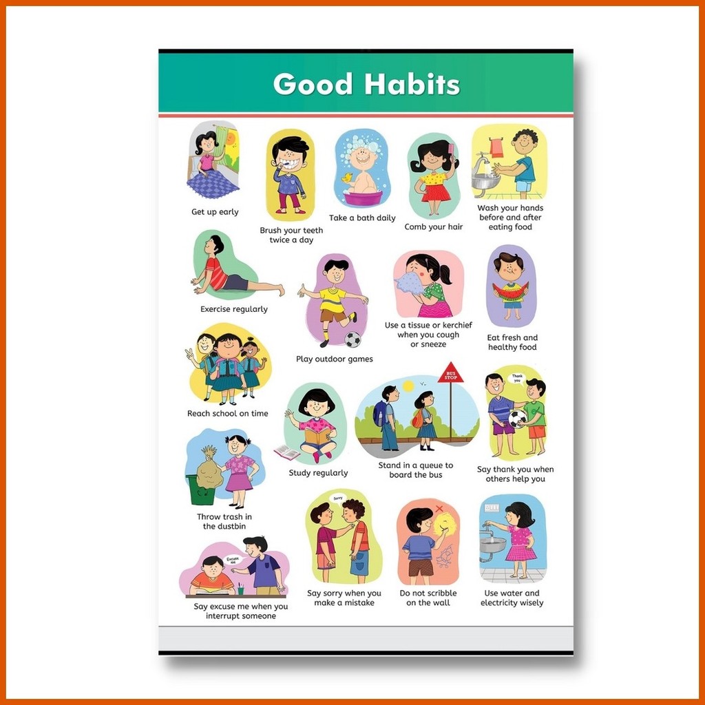 ☪ ♥ Good Manners, Healthy Habits, Good Habits, Laminated Educational ...