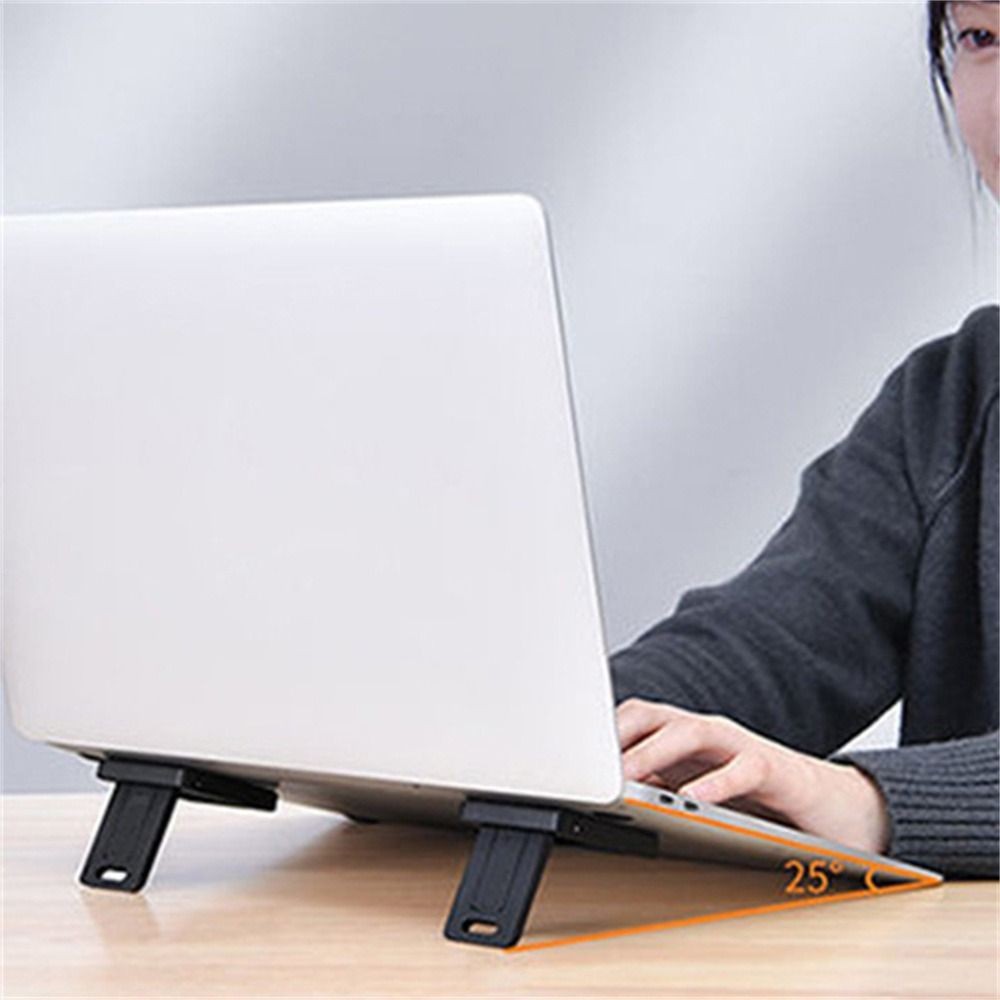 1 pair Mini Laptop Stand Invisible Riser Mini Zinc Alloy Portable ...