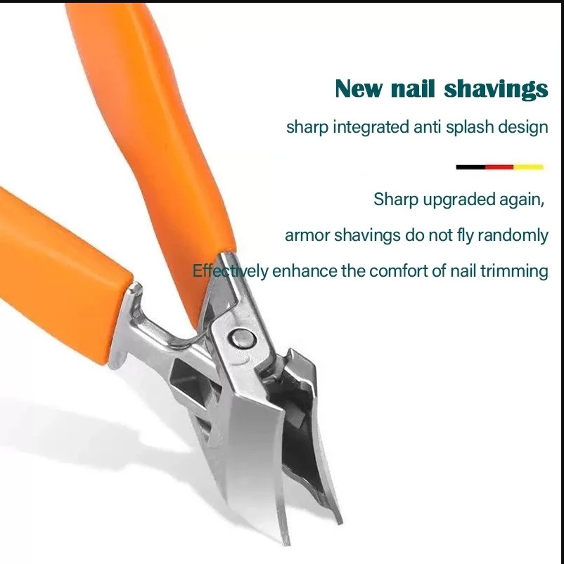 Oblique nail clippers Large opening Anti-splash Thick hard nail groove ...