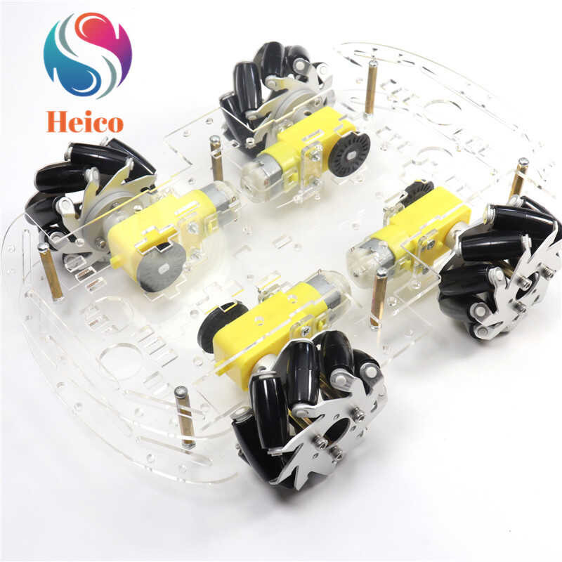 4Wd Fce Mecanum Smart Car Chassis With 80Mm Omnidirectional Wheel TT ...
