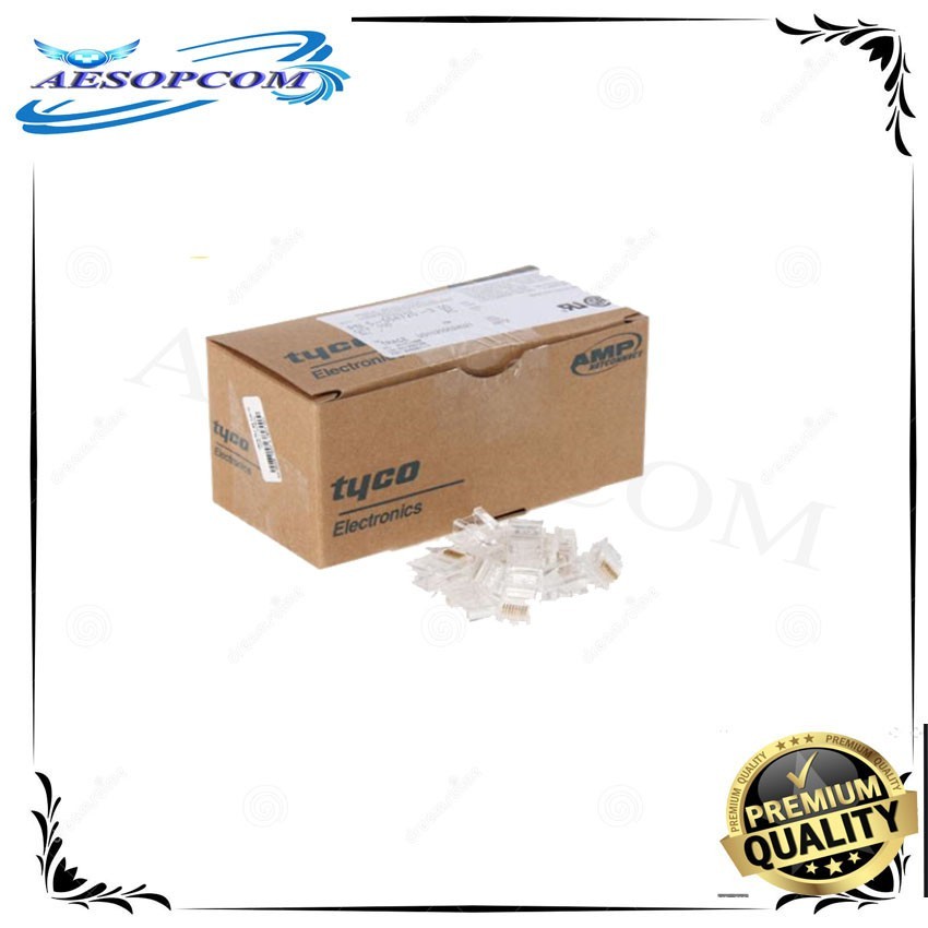 in stock AMP RJ45 Connector Set of 100 cat5e | Shopee Philippines