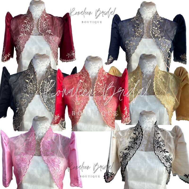ㄝ Modern Filipiniana Bolero (Maikli) | Shopee Philippines