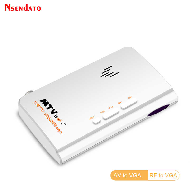 for External MTV lcd monitor AV To VGA Receiver Tuner TV Set Top Box ...