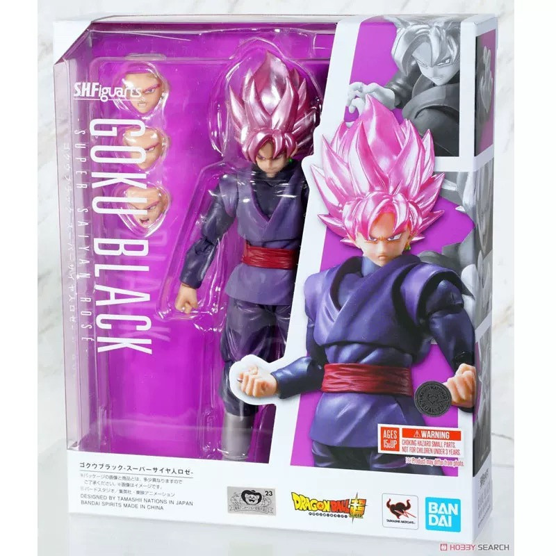 Bandai SHF Dragon Ball Super Black Goku Pink Hair Goku Zamasu | Shopee ...
