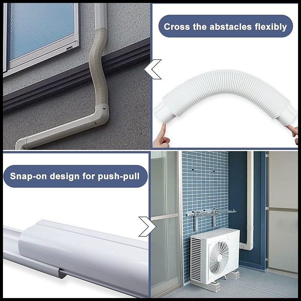 4"x2.5" - PVC Molding / Cladding for Air Conditioning Cover (pipe only ...