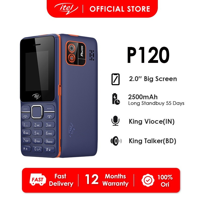 Itel Power 120 Basic Keypad Phone Itel | 2.0 "| 2500 mAh | Shopee ...