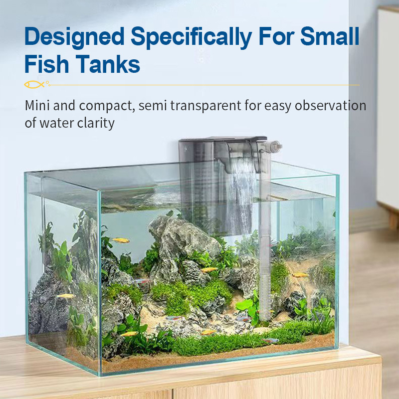 【DDC AQUA】3 in 1 Small Aquarium Filter Small Tank Filter Suspension ...