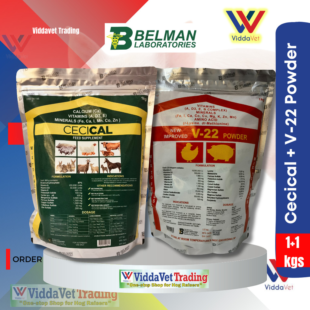 1kg Cecical Powder+1kg V22 Powder 1kg cecical vitamins 1kg V22 calcium ...