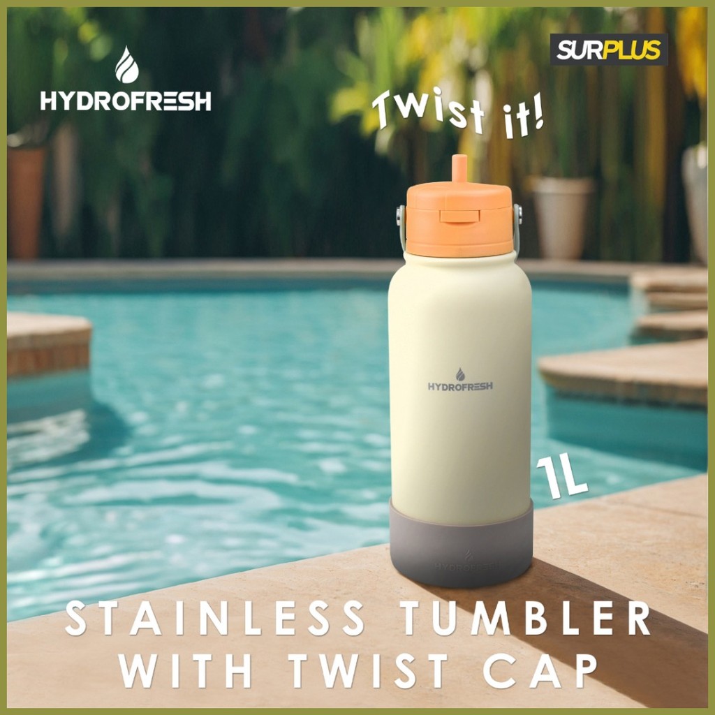 ۞ Surplus Hydrofresh V37 Stainless Tumbler with Twist Cap 1000ml ...