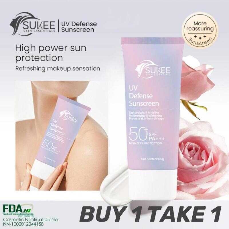 689 BUY 1 TAKE SUKEE UV Defense Sunscreen SPF 50+ | Shopee Philippines